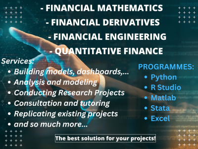 Financial engineering, financial derivatives, financial maths projects ...