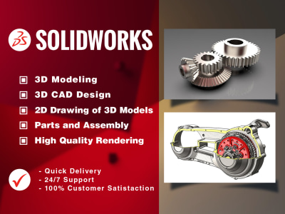 3D CAD Models, 2D Drawings and Rendering in SOLIDWORKS | Upwork