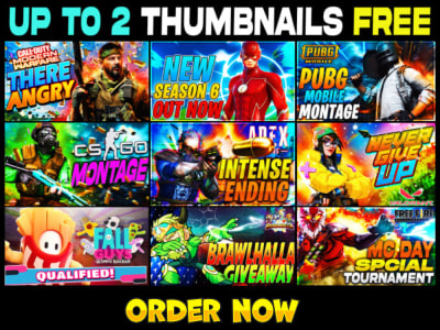 Eye catching youtube gaming thumbnail | Upwork