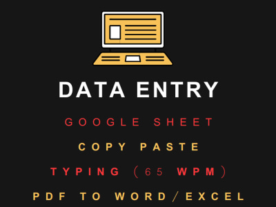 Data entry with all types of data entry Excel, Word typing etc | Upwork