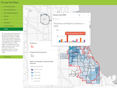 An interactive online spatial data map which can be embedded in a ...