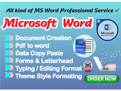 A Professional fast and Accurate data entry in MS Word 💎 | Upwork