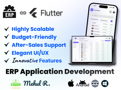 Robust ERP Application Development Flutter, Dart | Android/iOS/Web/Windows | Upwork