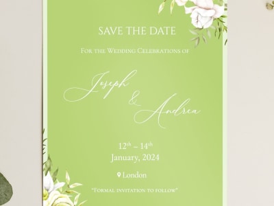 Minimal luxury wedding invitation (Digital & Print) | Upwork