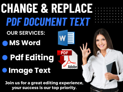 Change or replace PDF Editing service, Modify PDF Document text or ...