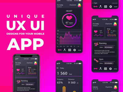 Unique UI UX design for your mobile app and web apps | Adobe XD | Upwork