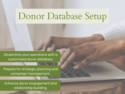 Streamlined donor operations with a customized donor database. | Upwork