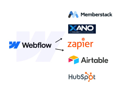 Webflow integration with xano, airtable, zapier, memberstack, hubspot | Upwork