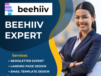 Beehiiv newsletter, beehive landing page, beehiiv account setup | Upwork