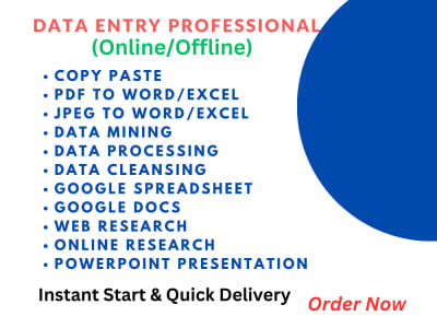 Professional & high-quality Data Entry services with 100% accuracy | Upwork