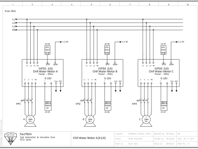 Electrical wiring diagram single line power control dwg | Upwork