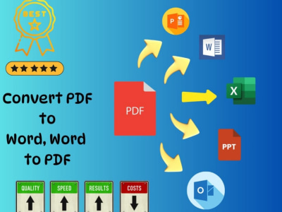 Conversion of PDF/handwritten/Image into MS Excel/MS Word in a Day | Upwork