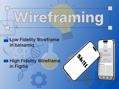 A low fidelity wireframes in balsamiq and high fidelity design in figma ...