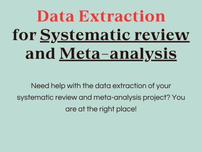 Data Extraction for Systematic review/ Meta-analysis | Upwork