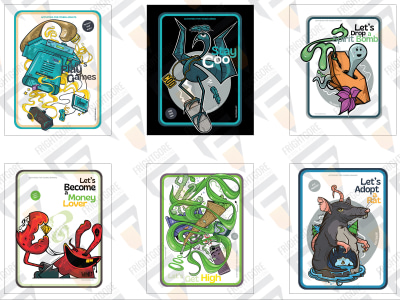 Custom hand drawn vector illustration t-shirt design | Upwork