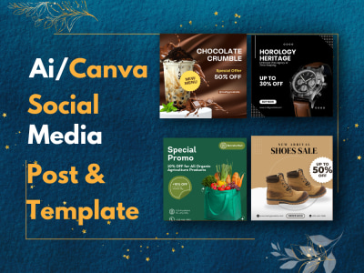 Create editable social media posts, ads using Adobe Illustrator & Canva ...