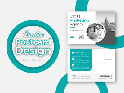 Professional Postcard design business modern minimal promotional rack ...
