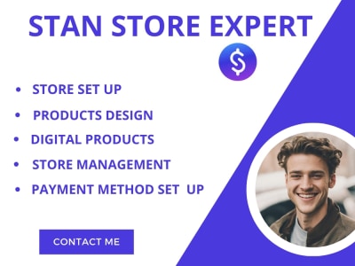 Stan store design and digital products upload on your stan store | Upwork
