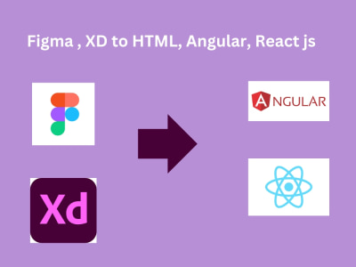 Convert from Figma, XD Design to Angular, Rect js Frontend | Upwork