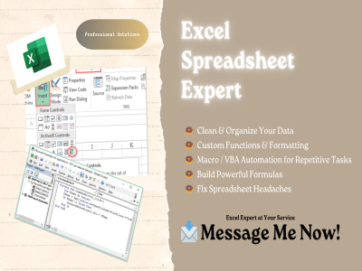 Excel Spreadsheet, formula, macro, vba, cleaning, formatting, pdf to excel | Upwork