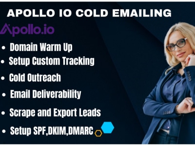 Apollo ai b2b email marketing cold email warmup outreach | Upwork