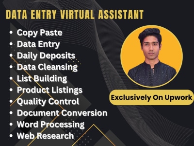Affordable Data Entry Virtual Assistant With 100% Accuracy | Upwork