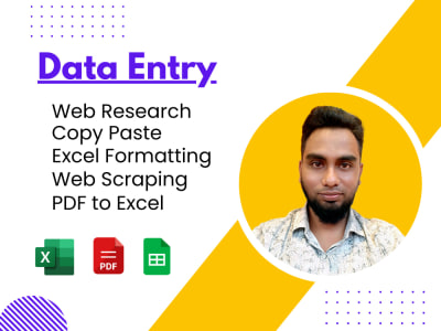 Excel Data Entry | Web Research, Copy Paste, Web Scraping, Data Collection | Upwork