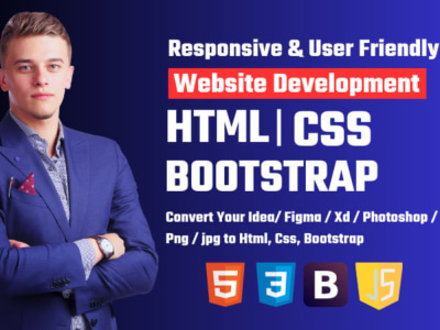 Convert figma to html, xd to html, psd to html responsive bootstrap 5 | Upwork