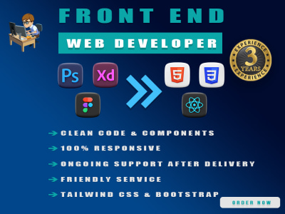 Front-End Development for Your Design | React JS | psd to Html | Upwork