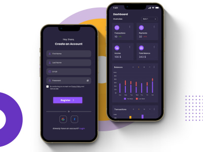Modern UI/UX design for mobile application | iOS & Android | App Wireframe | Upwork