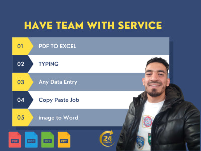 Fast data entry, copy paste , manual typing, convert PDF to Word and ...