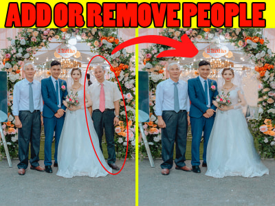 Professionally remove people and object from photo in Photoshop | Upwork