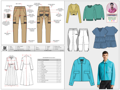 Professional Fashion Tech Pack Design for bulk production | Upwork