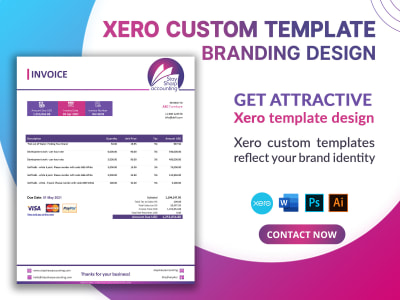 Xero custom invoice template design | Upwork