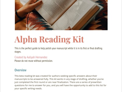 An in-depth alpha-reading kit to analyze your manuscript. | Upwork