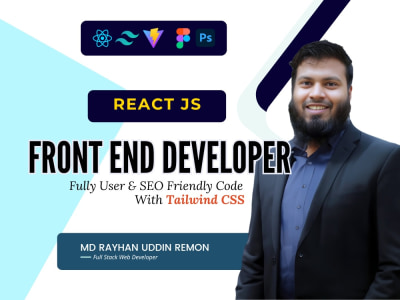 Expert Responsive frontend development in react js with tailwind CSS ...