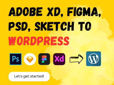 PSD Adobe XD FIGMA to Website Responsive React JS HTML CSS, WordPress | Upwork