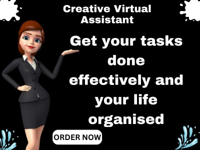Creative virtual assistant data entry social media manager ADHD ...