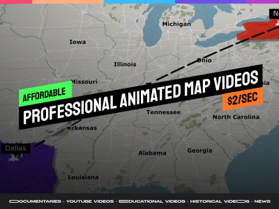 Vox like animated maps for your documentaries or videos | Upwork