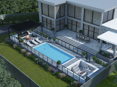 Backyard, Landscape Design, Pool Design, Terrace garden, Courtyard ...