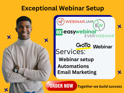 Webinar setup on gotowebinar, everwebinar, webinarjam, easywebinar, funnels | Upwork