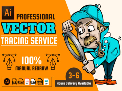 Raster to vector tracing redraw logo vectorize image | Upwork
