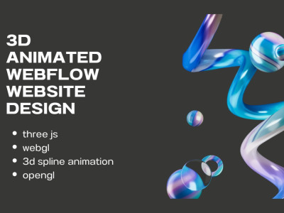 3d Interactive webflow 3d website spline scroll animation website threejs | Upwork