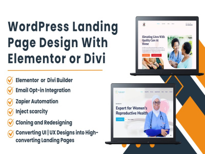 A robust WordPress landing page design with Elementor & Divi | Upwork