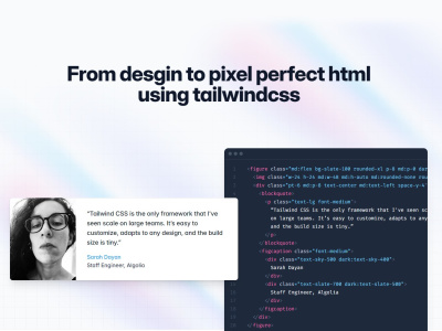 [Low Cost] Desgin to Pixel Perfect Html | Figma/XD/PDF/ to Tailwindcss | Upwork