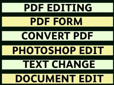 PDF document editing/Photoshop document editing and Word formatting ...