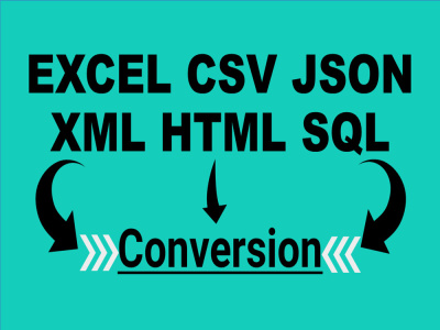 Convert excel, csv, xml, json, html from one format to another, fix json | Upwork