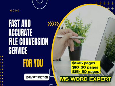 Microsoft word typing or Retyping,pdf file and document conversion ...