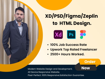 Design to HTML, XD to HTML, Figma to HTML, PSD to HTML, Design to Website | Upwork