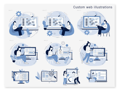 A professional flat vector illustration | Upwork